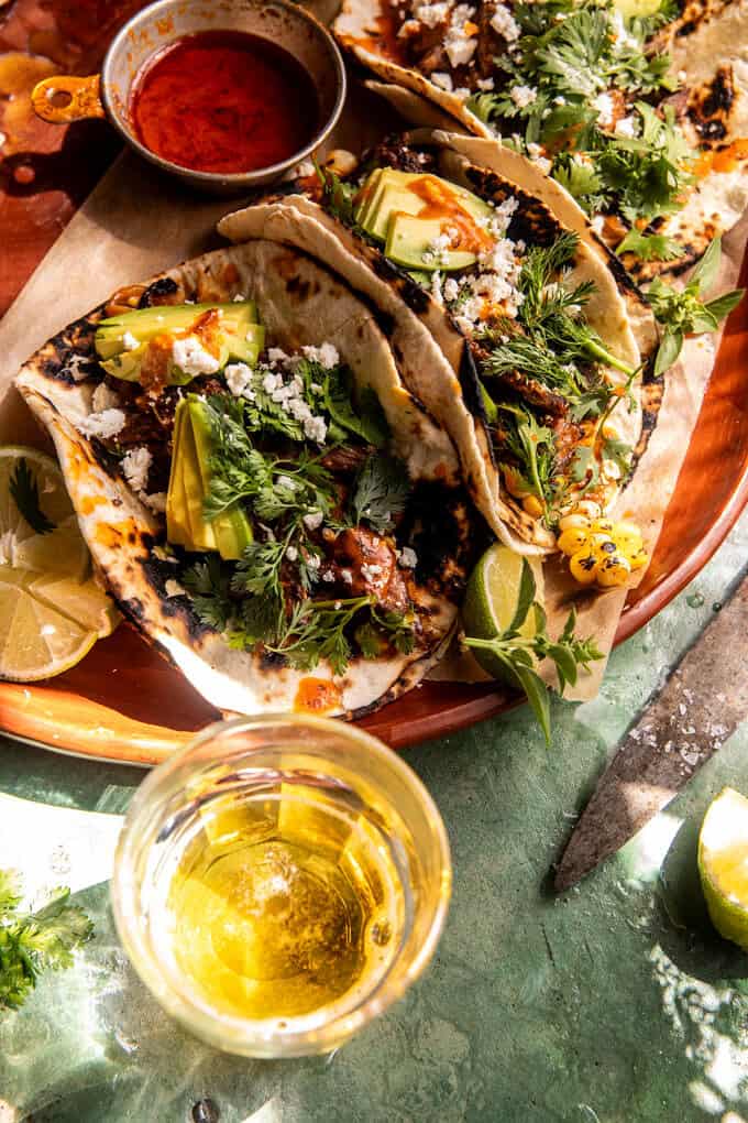 Sheet Pan Steak and Chipotle Corn Tacos. - Half Baked Harvest