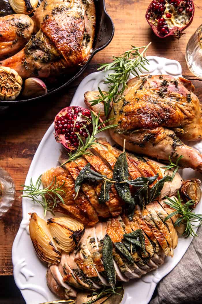 Herb and Butter Roasted Turkey Parts. - Half Baked Harvest