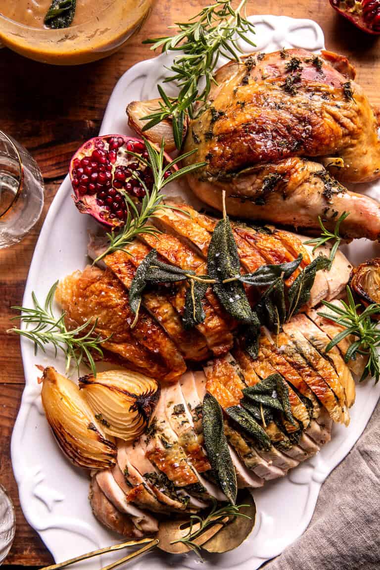 Herb and Butter Roasted Turkey Parts. - Half Baked Harvest