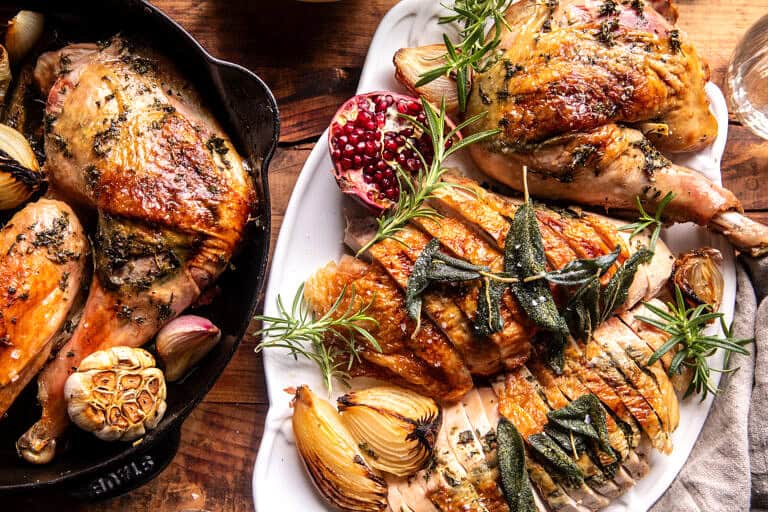 Herb and Butter Roasted Turkey Parts. - Half Baked Harvest