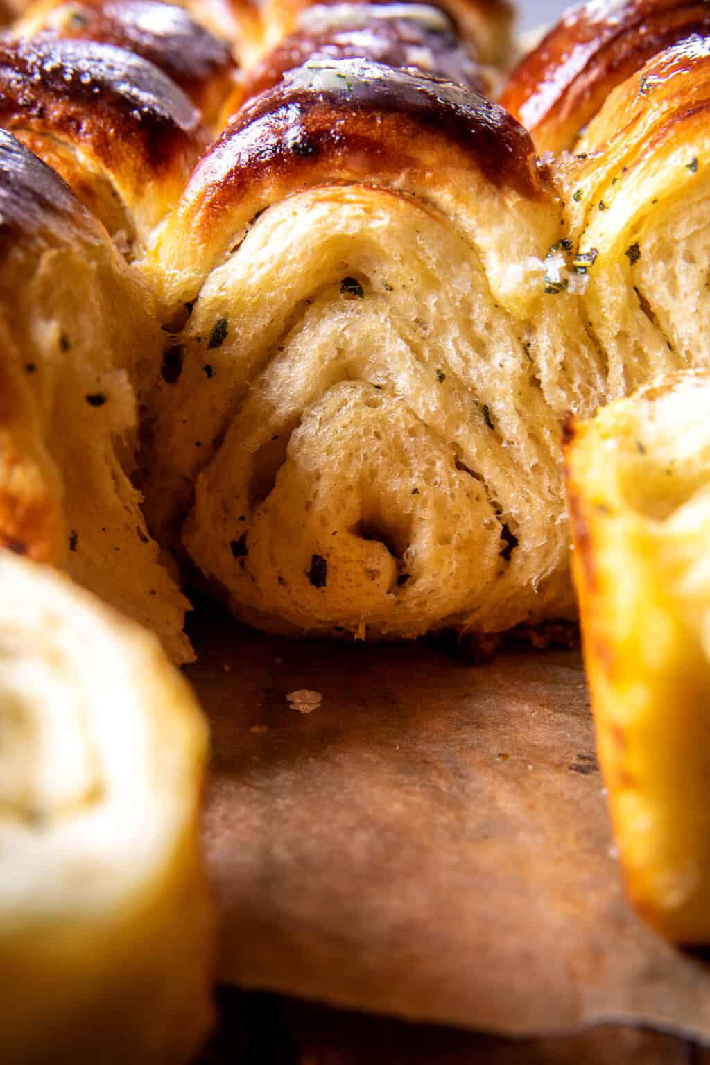 Salted Sage Honey Butter Brioche Rolls. - Half Baked Harvest