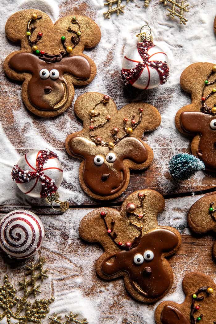 Upside Down Gingerbread Reindeer Cookies. - Half Baked Harvest