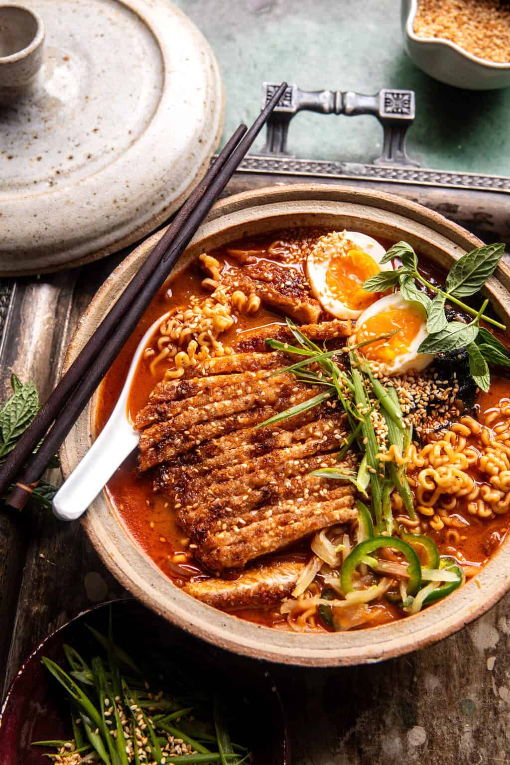 Sesame Peanut Chicken Katsu Ramen. - Half Baked Harvest