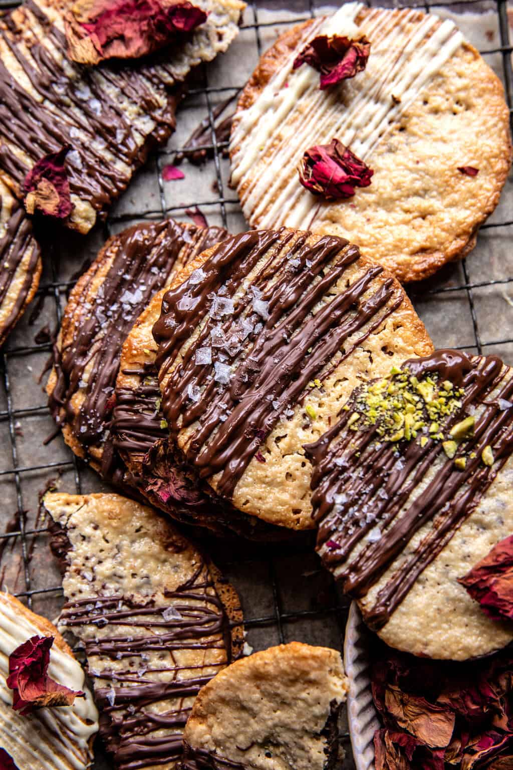 5 Ingredient Salted Chocolate Lace Cookies. - Half Baked Harvest