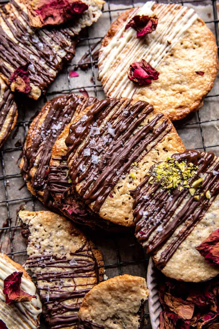 5 Ingredient Salted Chocolate Lace Cookies. - Half Baked Harvest
