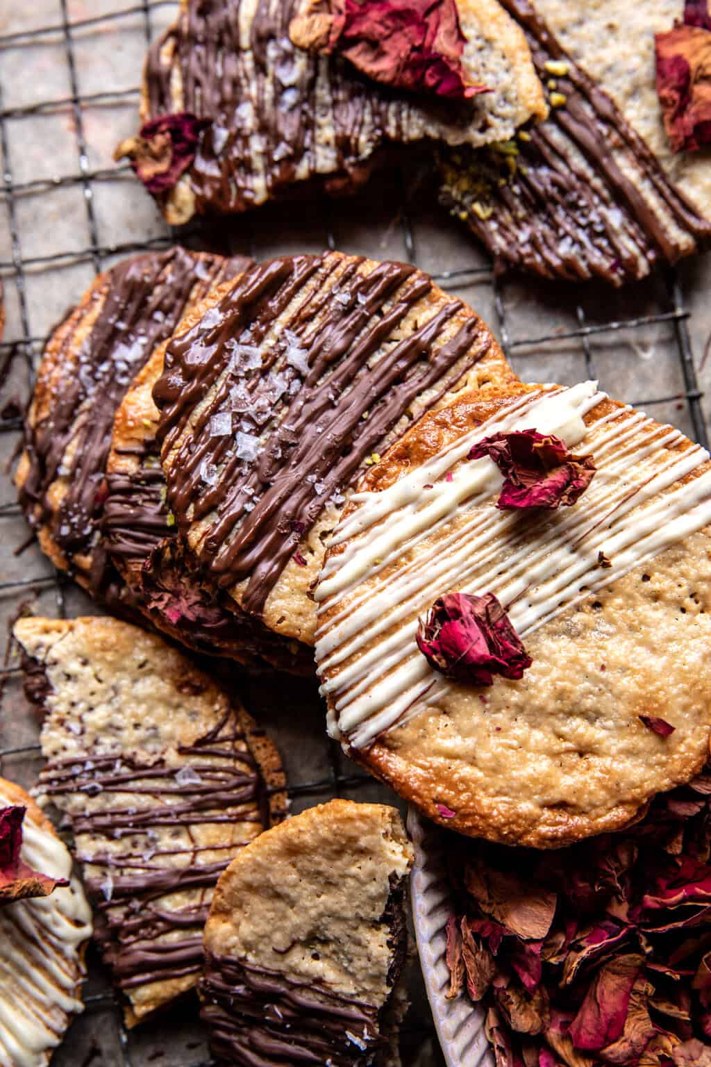 5 Ingredient Salted Chocolate Lace Cookies. - Half Baked Harvest