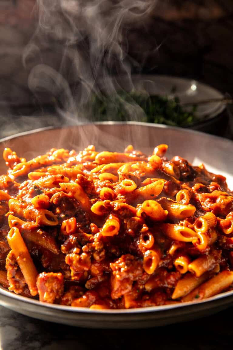 Easy One Pot Spicy Tomato Basil Pesto Pasta. - Half Baked Harvest