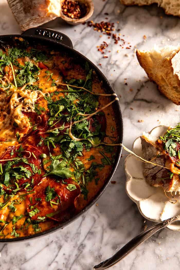 Sloppy Hot Italian Cheese Dip. - Half Baked Harvest