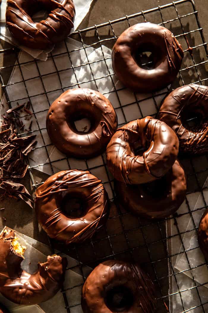 Homemade Baked Frosted Chocolate Donuts. - Half Baked Harvest