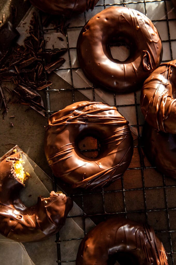 Homemade Baked Frosted Chocolate Donuts. - Half Baked Harvest