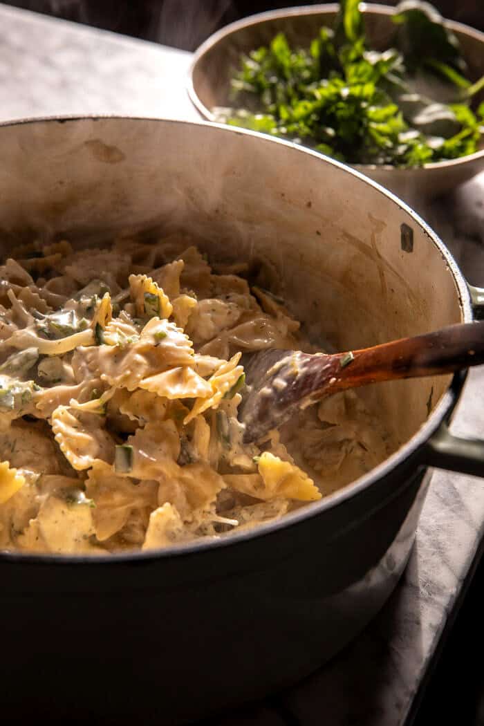 One Pot Cajun Ranch Chicken Pasta. - Half Baked Harvest