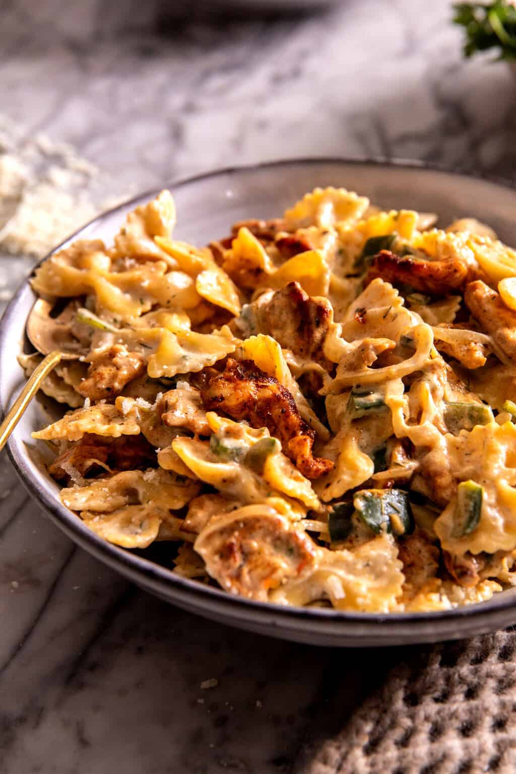 One Pot Cajun Ranch Chicken Pasta. - Half Baked Harvest