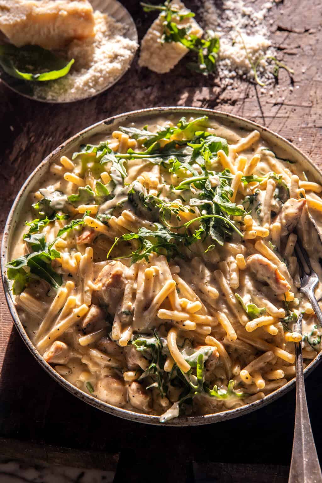 One Pot Chicken Caesar Pesto Pasta. - Half Baked Harvest