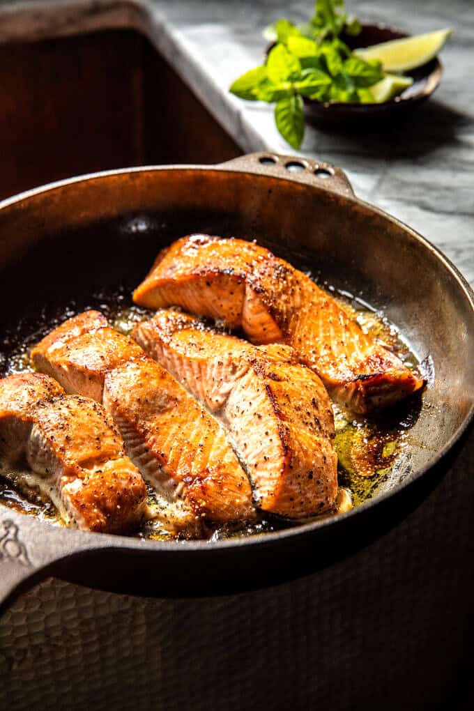 Baked One Pan Garlic Butter Coconut Salmon. - Half Baked Harvest