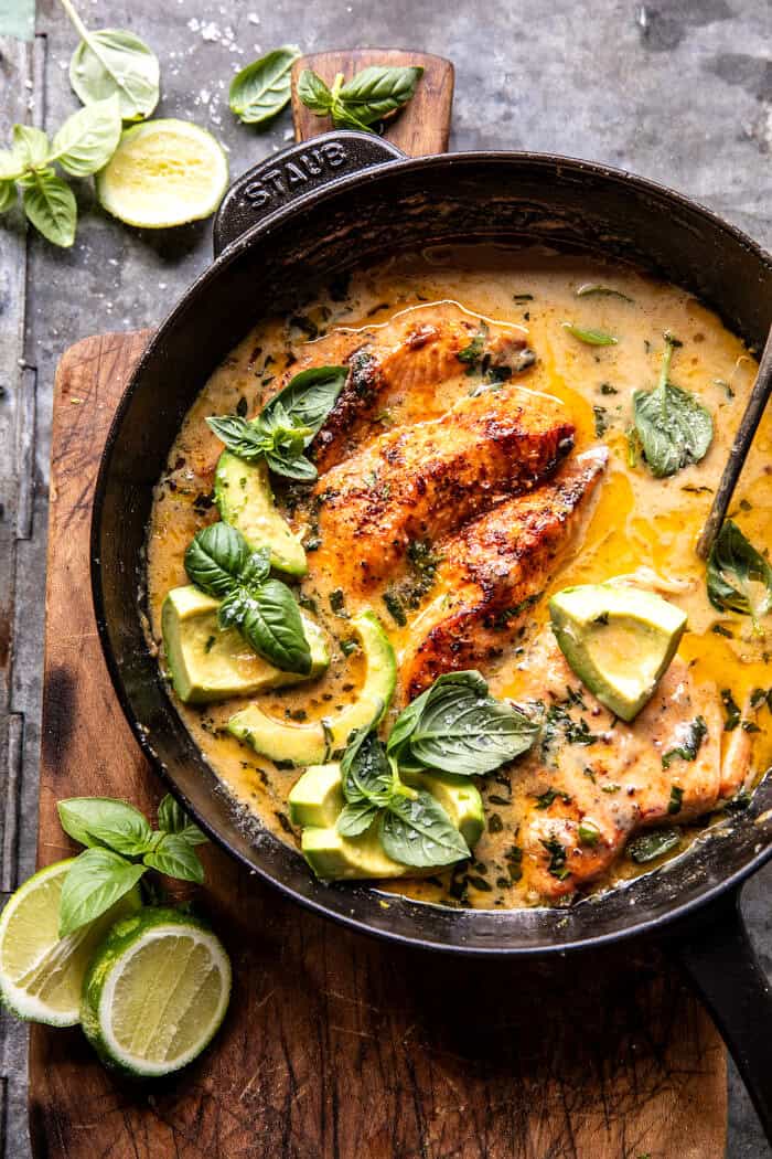 Baked One Pan Garlic Butter Coconut Salmon. - Half Baked Harvest