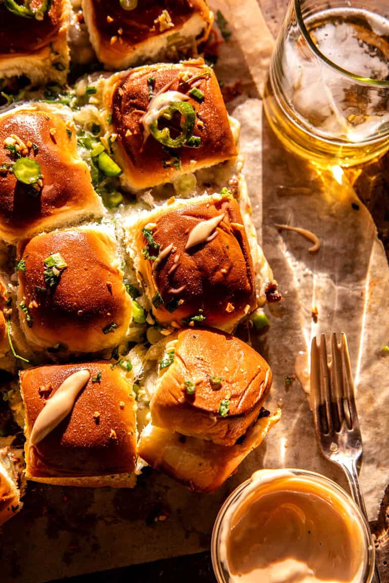 Jalapeño Pepper Jack Cheeseburger Sliders. - Half Baked Harvest