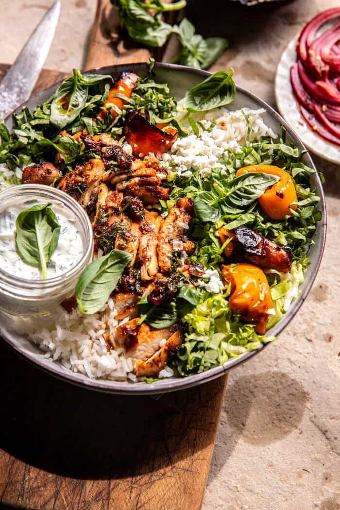Sheet Pan Sun-Dried Tomato Chicken Bowls. - Half Baked Harvest