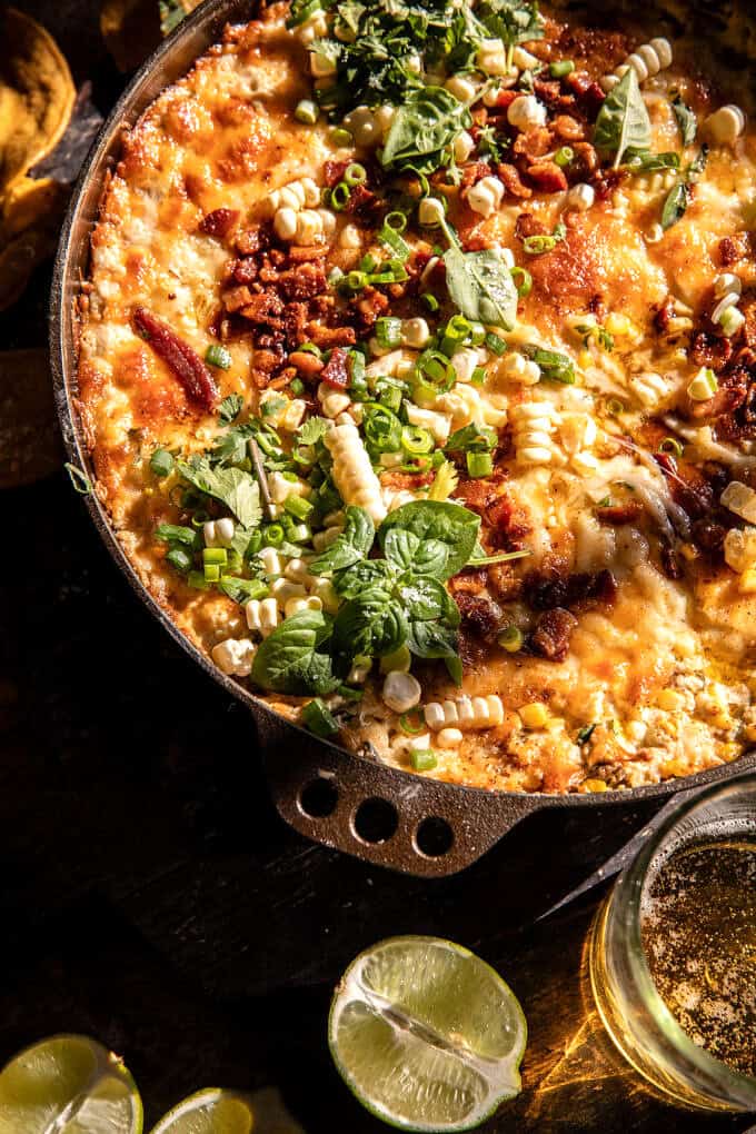 Hot Bacon Corn Dip. - Half Baked Harvest