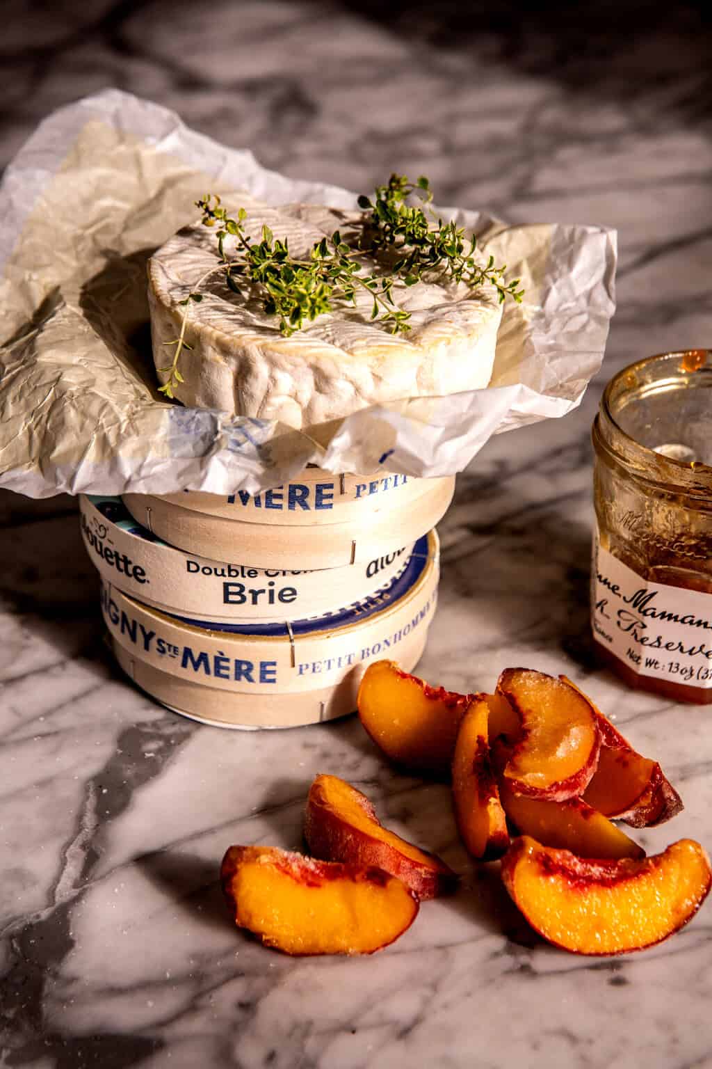 Prosciutto Wrapped Peach Baked Brie In Pastry. - Half Baked Harvest