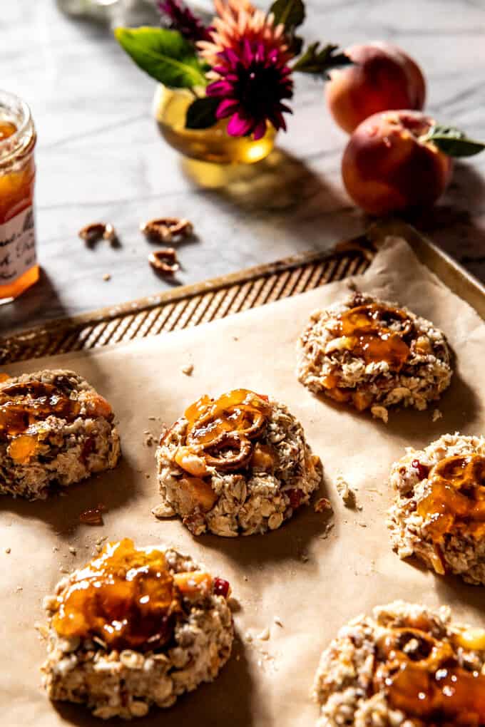 6 Ingredient Peach Magic Cookies. - Half Baked Harvest