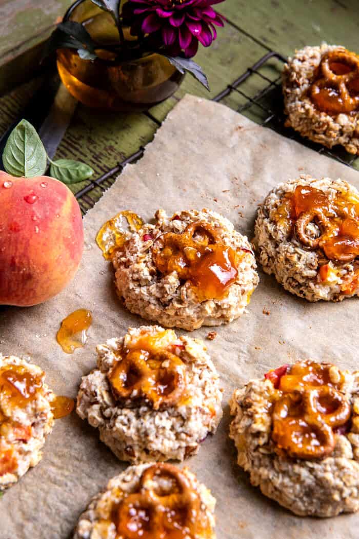 6 Ingredient Peach Magic Cookies. - Half Baked Harvest