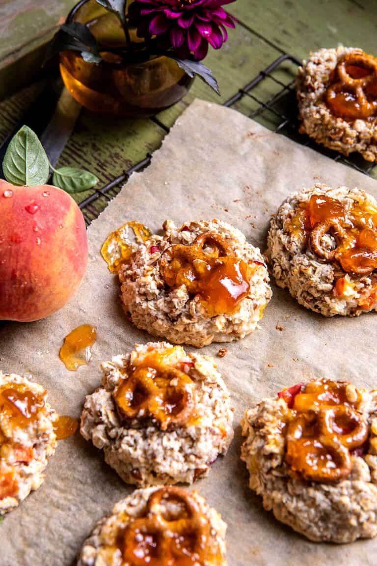 6 Ingredient Peach Magic Cookies. - Half Baked Harvest