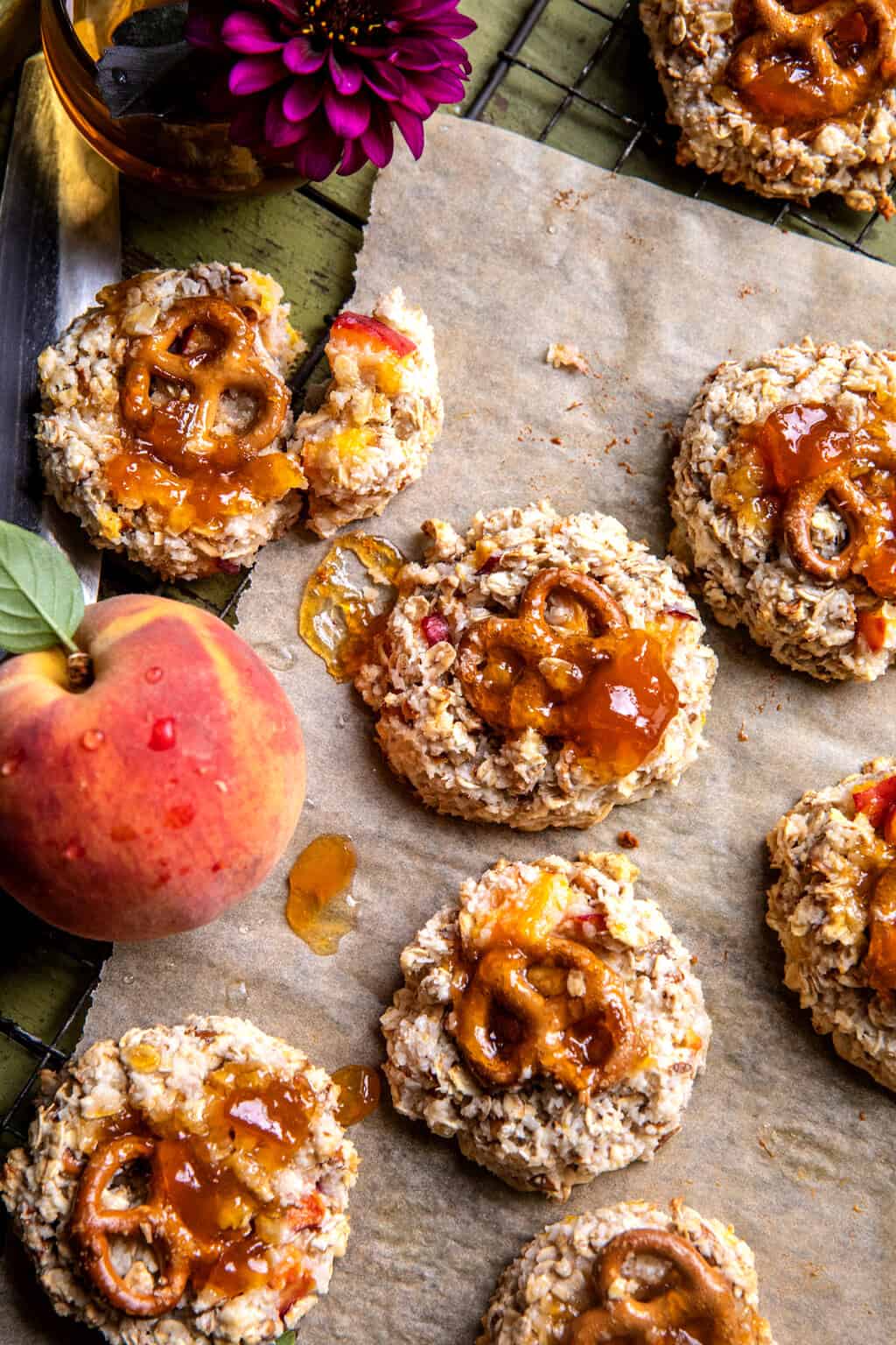 6 Ingredient Peach Magic Cookies. - Half Baked Harvest