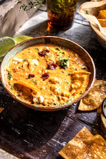 Chipotle Queso Chicken Corn Chowder. - Half Baked Harvest