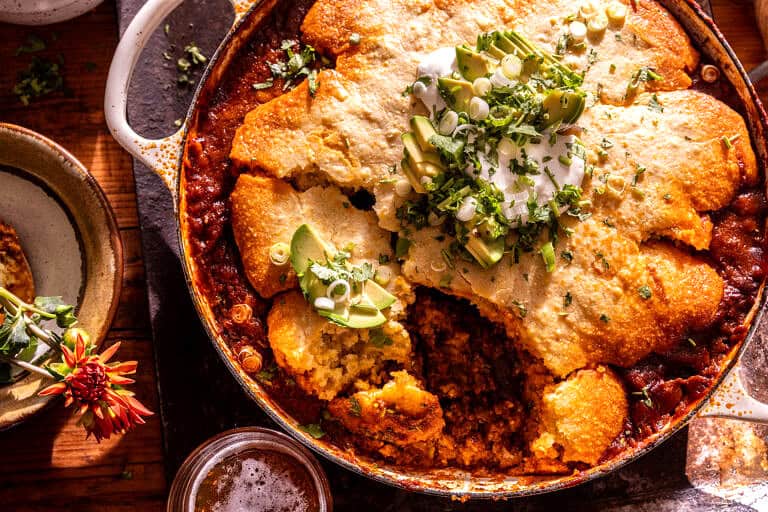 Chili Cornbread Casserole. - Half Baked Harvest