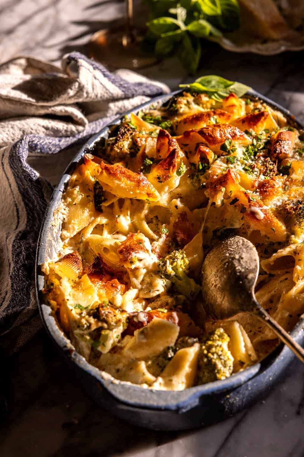 Dump + Bake Chicken Alfredo Noodle Casserole. - Half Baked Harvest