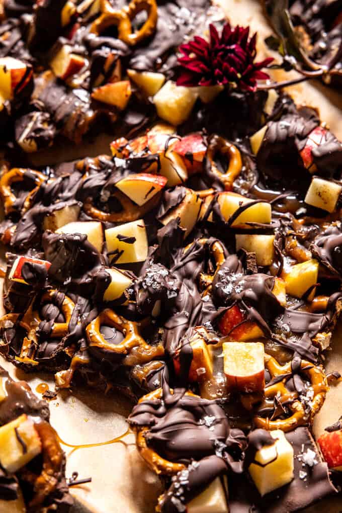 Salted Chocolate Caramel Apple Bark. - Half Baked Harvest