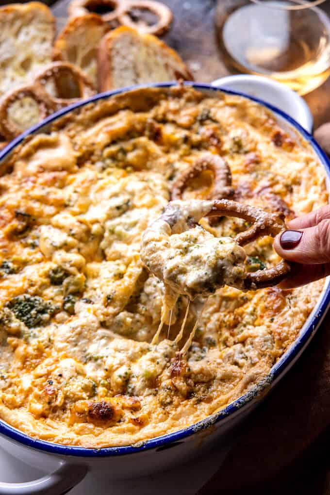 Broccoli Cheddar Dip. - Half Baked Harvest