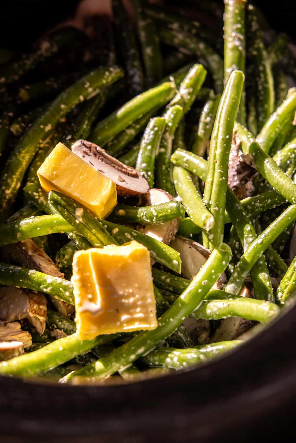 Crockpot Green Bean Casserole. - Half Baked Harvest