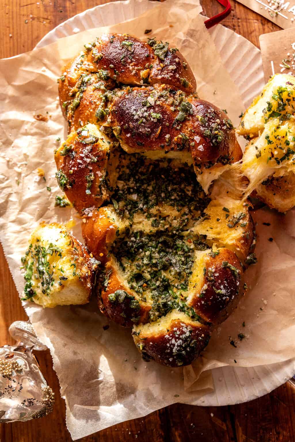 Easy Pull Apart Garlic Butter Challah Bread. - Half Baked Harvest