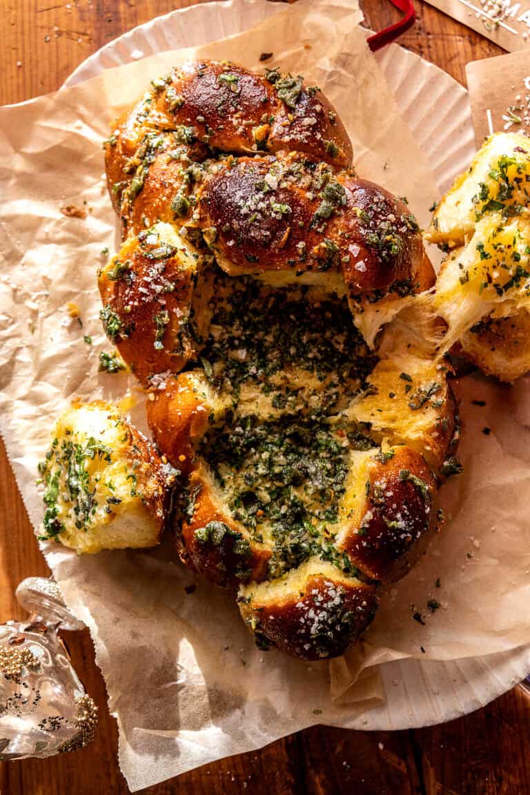 Easy Pull Apart Garlic Butter Challah Bread. - Half Baked Harvest