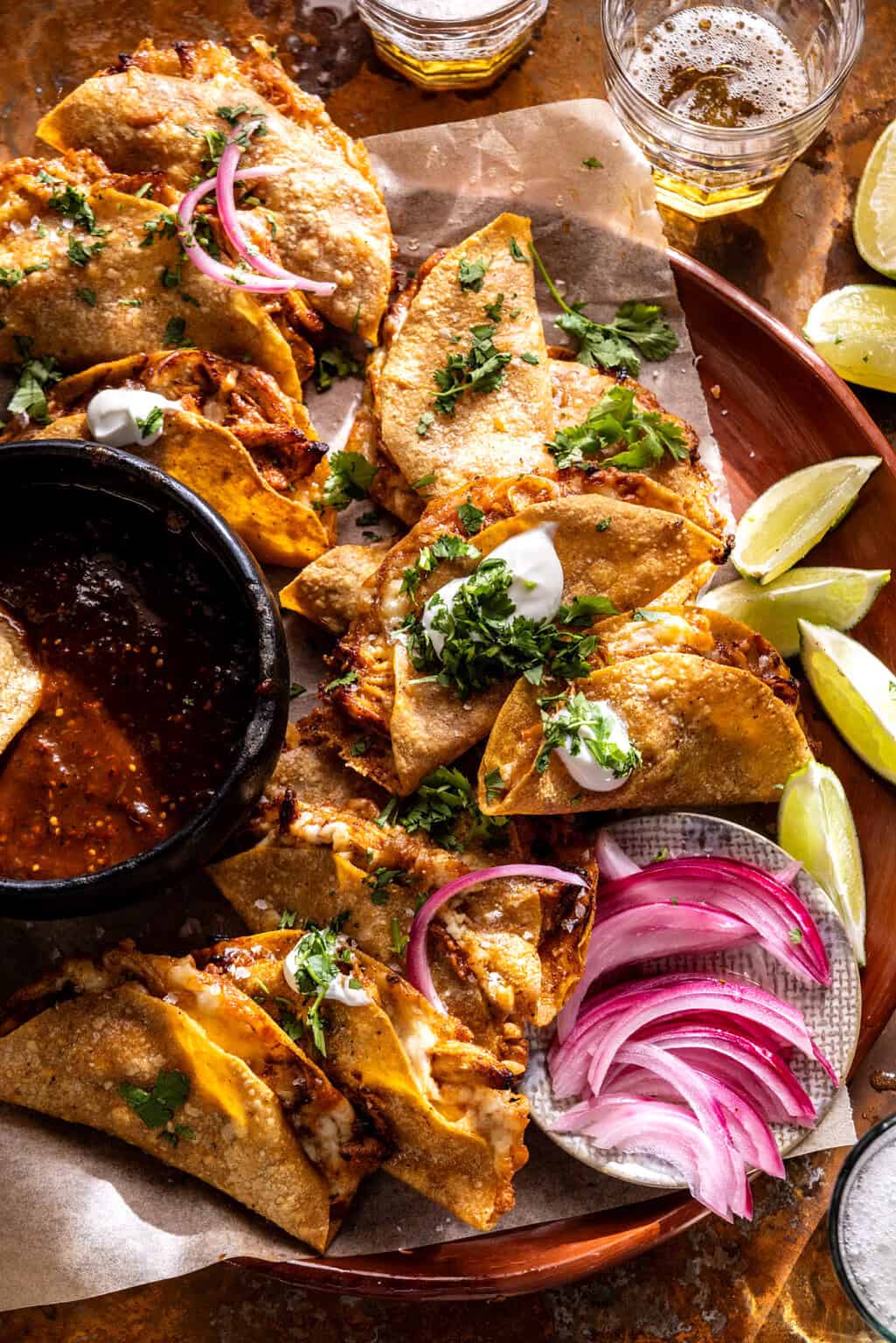 Crispy Mini Chipotle Chicken Tacos. - Half Baked Harvest