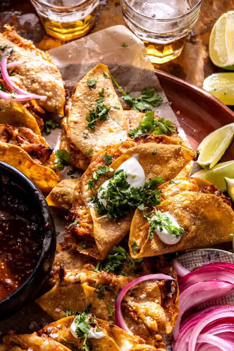 Crispy Mini Chipotle Chicken Tacos. - Half Baked Harvest