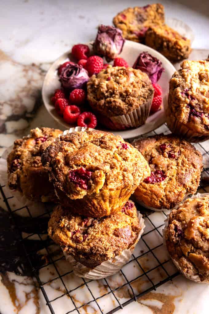 Raspberry Streusel Muffins. - Half Baked Harvest