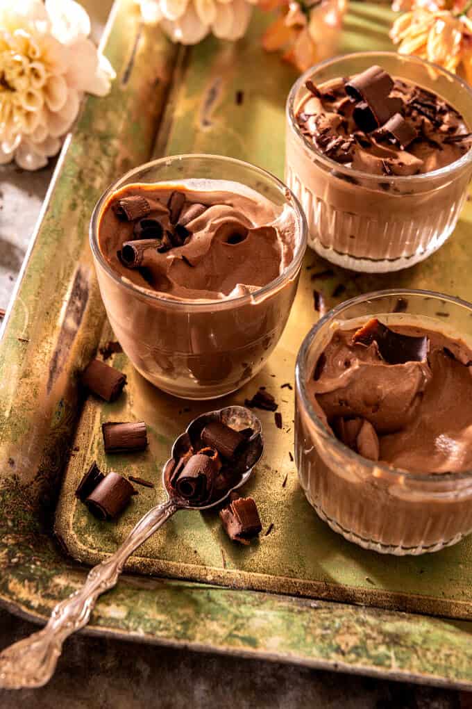 No Fuss Whipped Dark Chocolate Mousse. - Half Baked Harvest